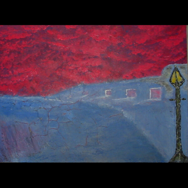 Sky Art Contemporary Abstract Realism Red Night